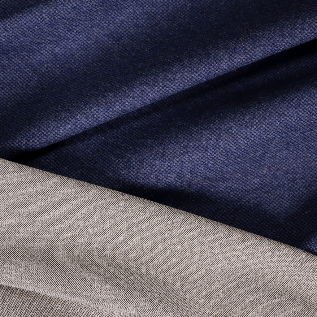 Kaksinkertainen neulos villa-puuvilla - indigo